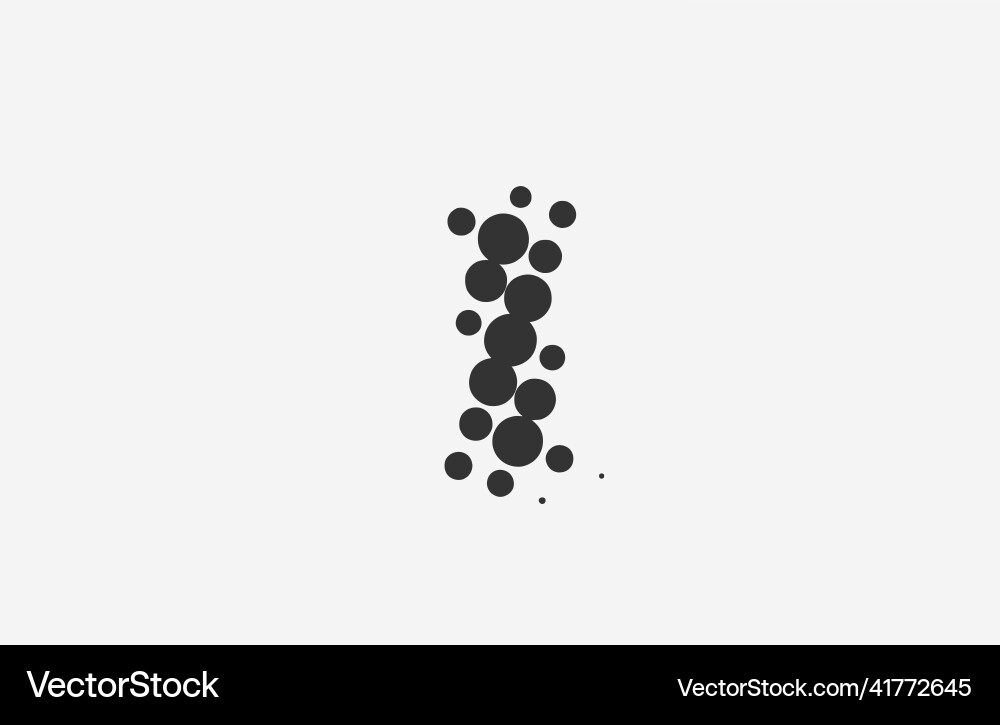 I dotted alphabet letter icon logo design Vector Image