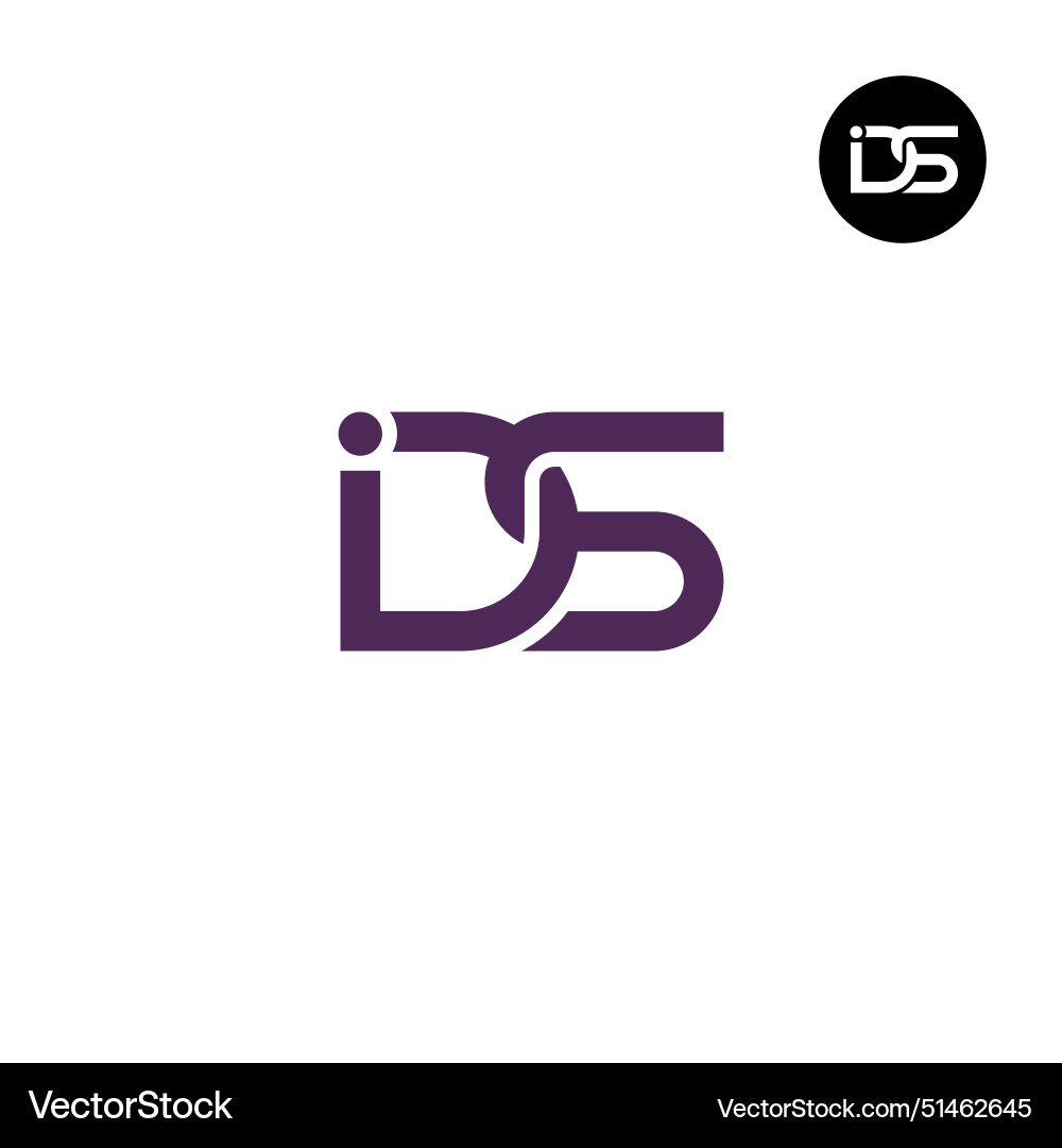 Ids logo letter monogram design Royalty Free Vector Image