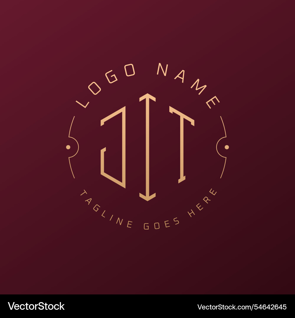 Luxury jit logo design elegant letter jit Vector Image