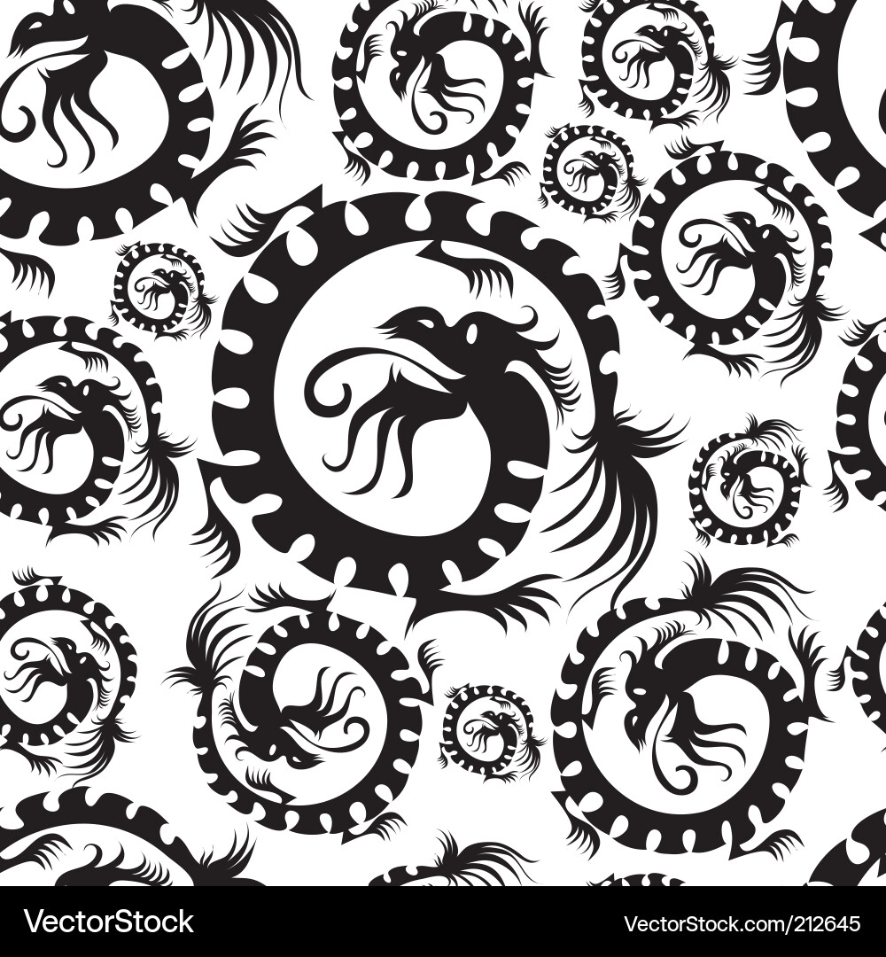Oriental Dragon Pattern Royalty Free Vector Image