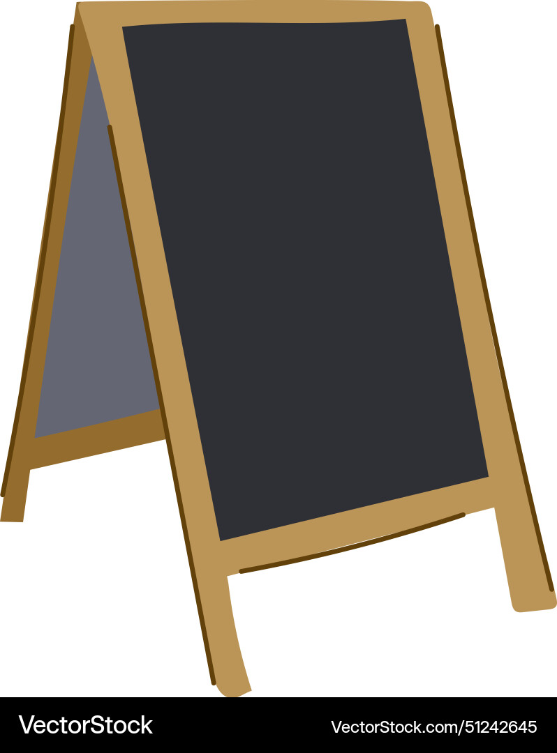 Sign outdoor chalkboard cartoon Royalty Free Vector Image