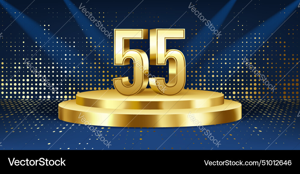 55th year anniversary background Royalty Free Vector Image