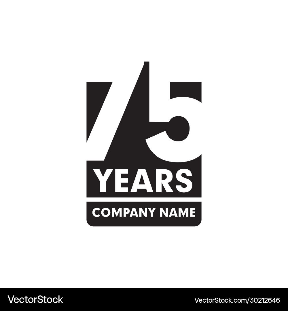 75th year anniversary emblem logo design Vector Image