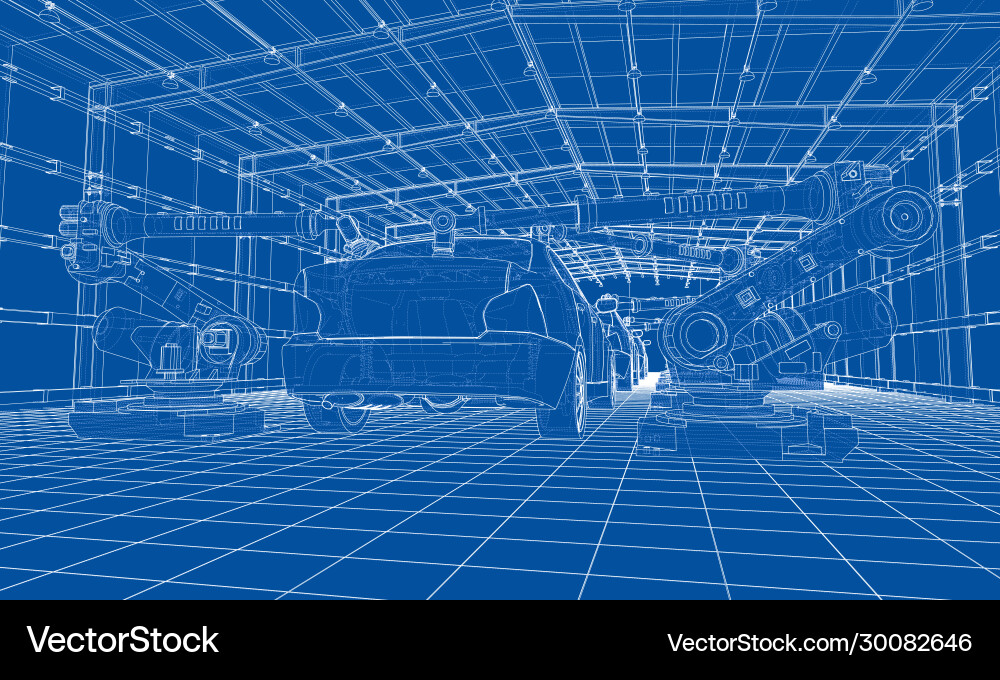 Assembly motor vehicle Royalty Free Vector Image