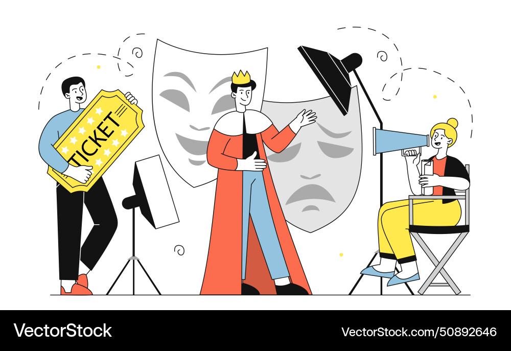 Drama theater simple Royalty Free Vector Image