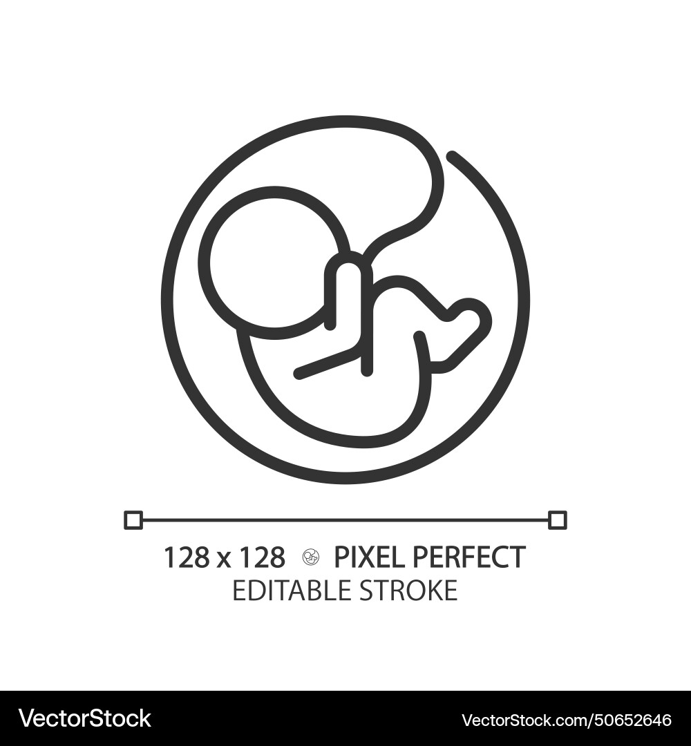 Embryo linear icon Royalty Free Vector Image - VectorStock