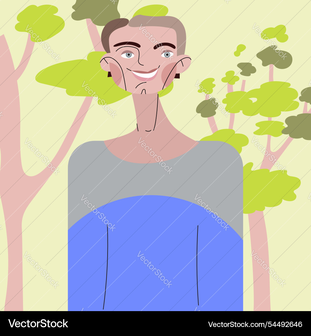European person portrait Royalty Free Vector Image