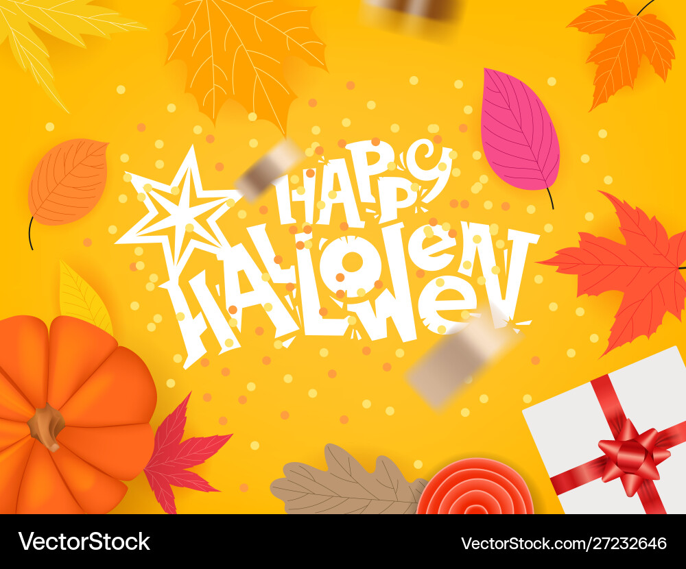 Happy halloween greeting card template Royalty Free Vector
