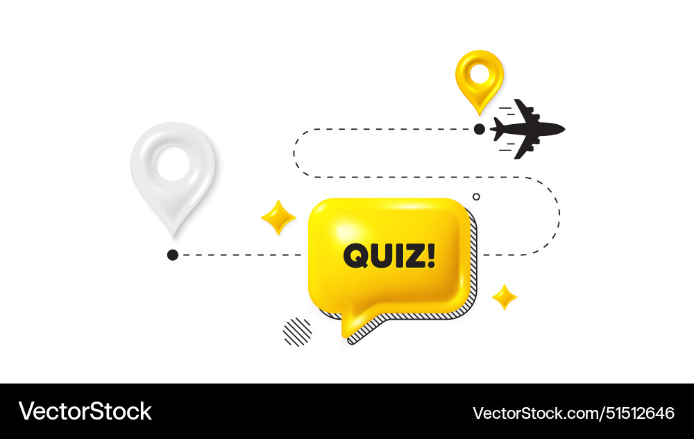 Quiz symbol answer question sign journey path Vector Image