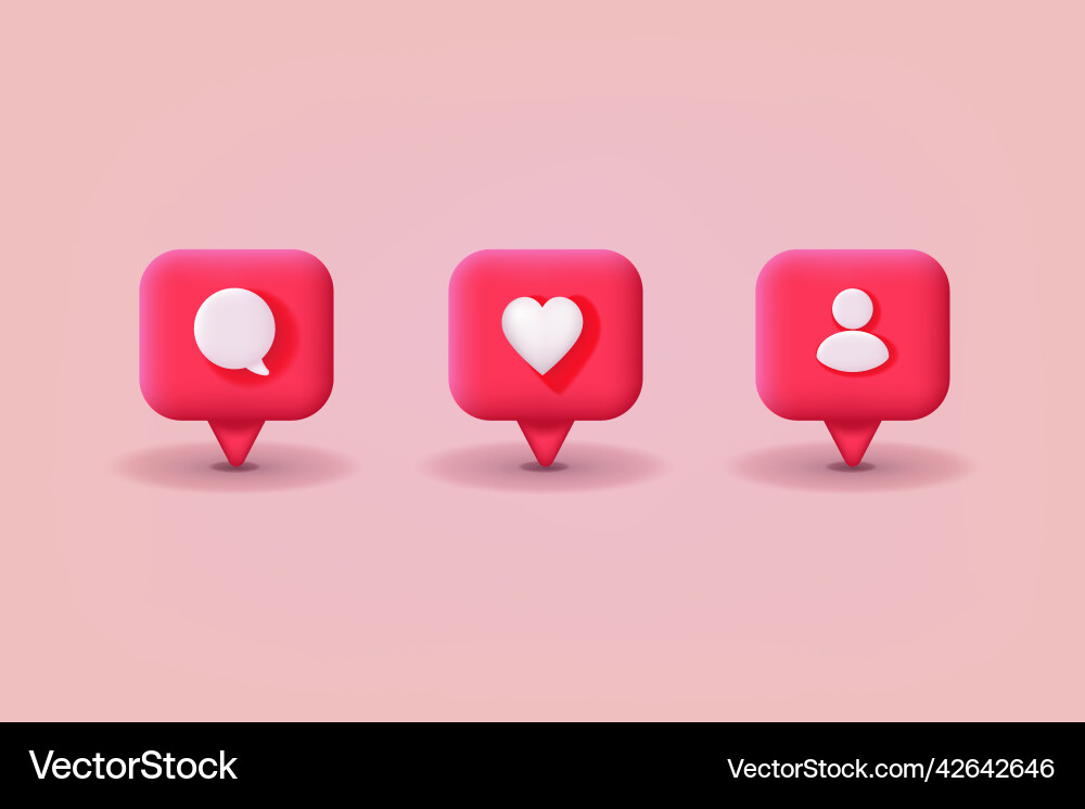 Social media like icon concept comment Royalty Free Vector