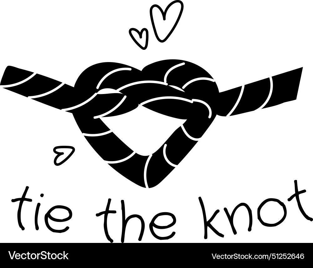Tie the knot Royalty Free Vector Image - VectorStock