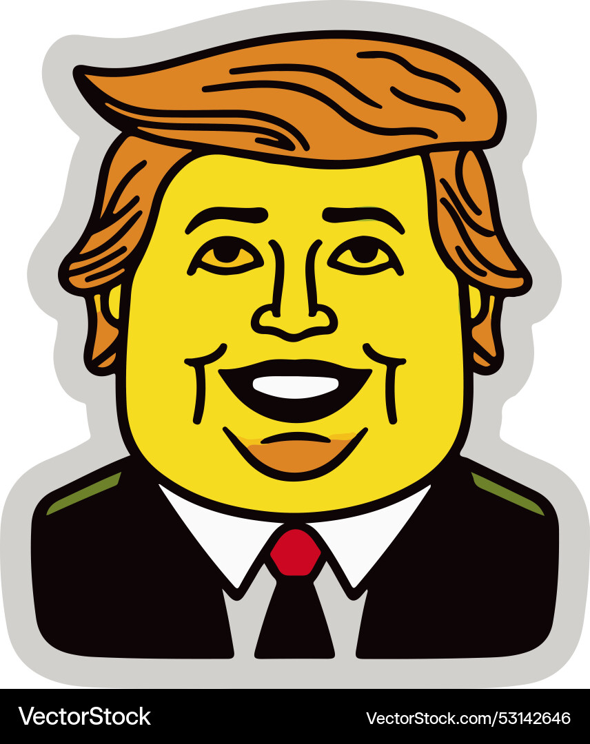 Trump Sticker Collection Royalty Free Vector Image