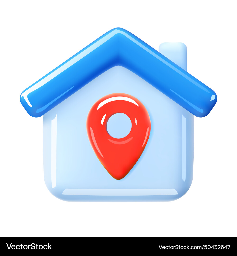 3d home icon Royalty Free Vector Image - VectorStock