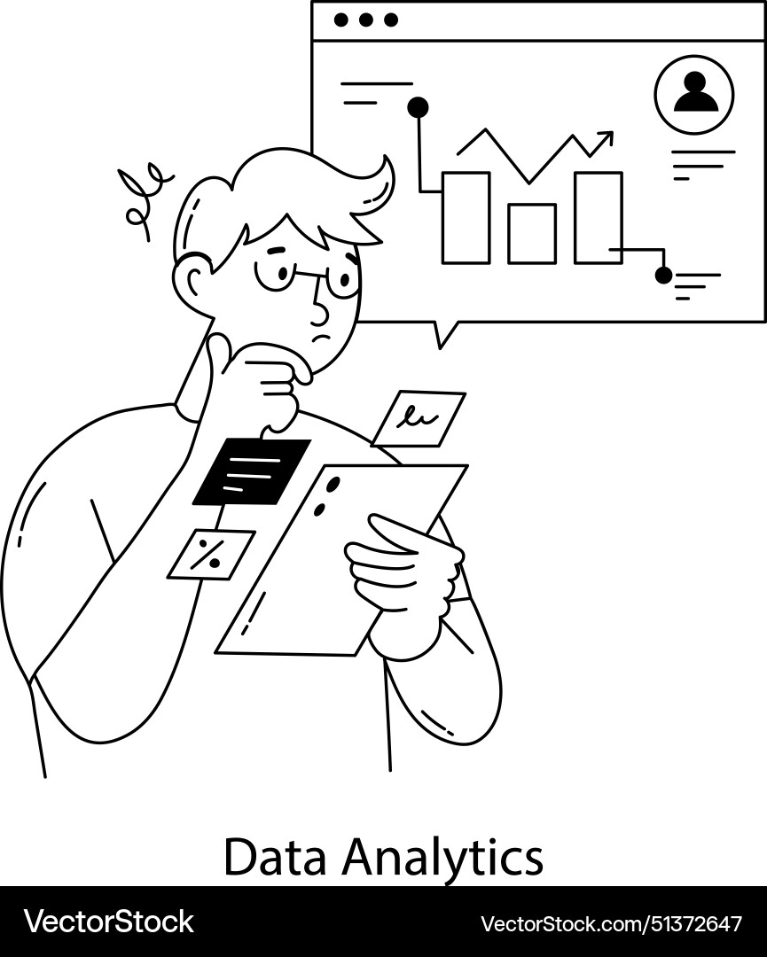 Data analytics Royalty Free Vector Image - VectorStock