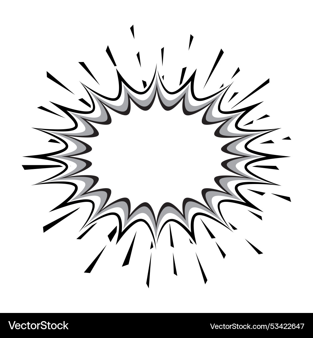 Explosion pop art cartoon comic isolated Vector Image
