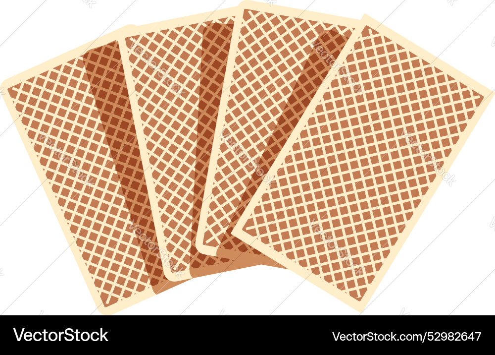 Five playing cards showing their back design Vector Image