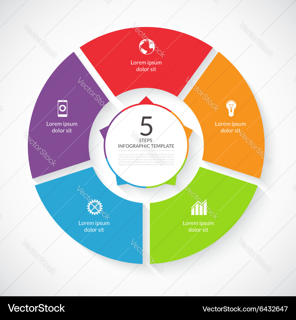 Infographic circle template Royalty Free Vector Image