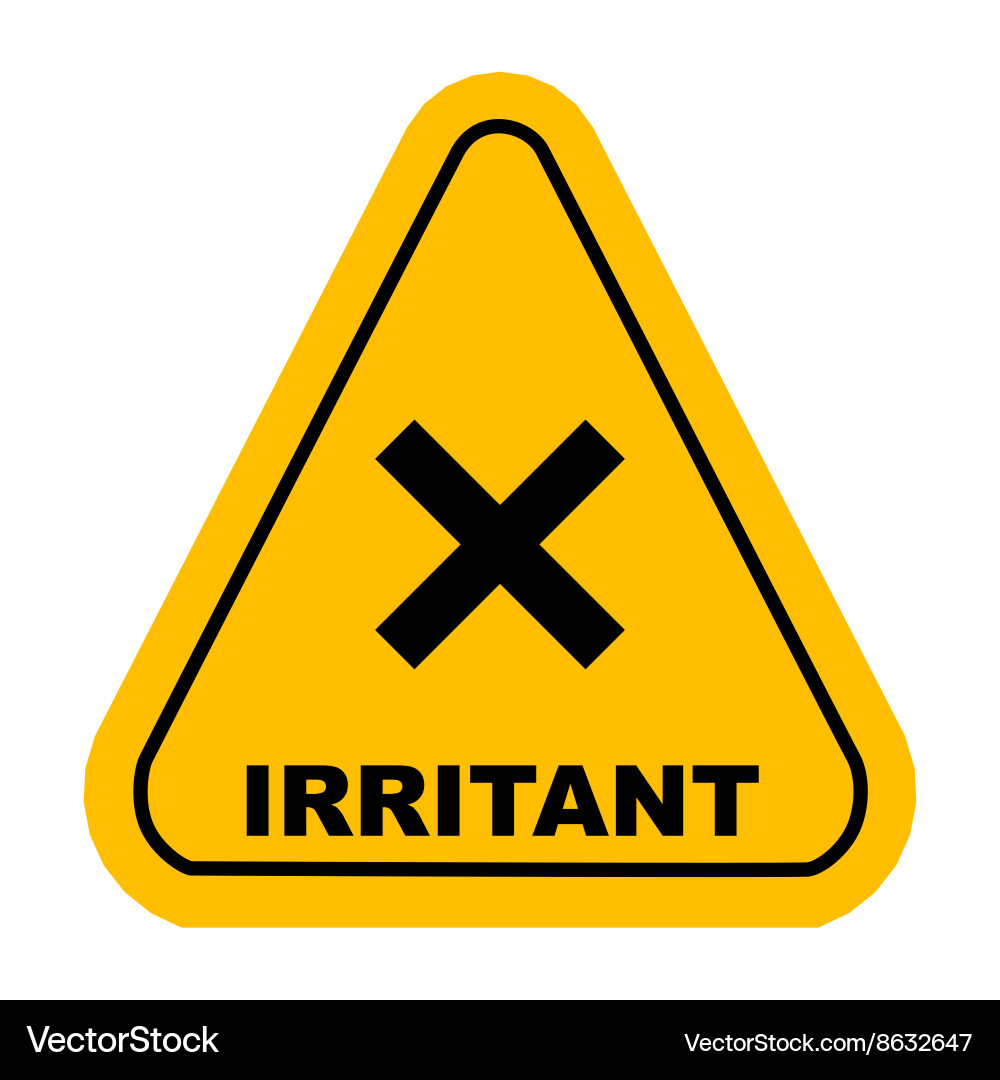 Irritant sign Royalty Free Vector Image - VectorStock