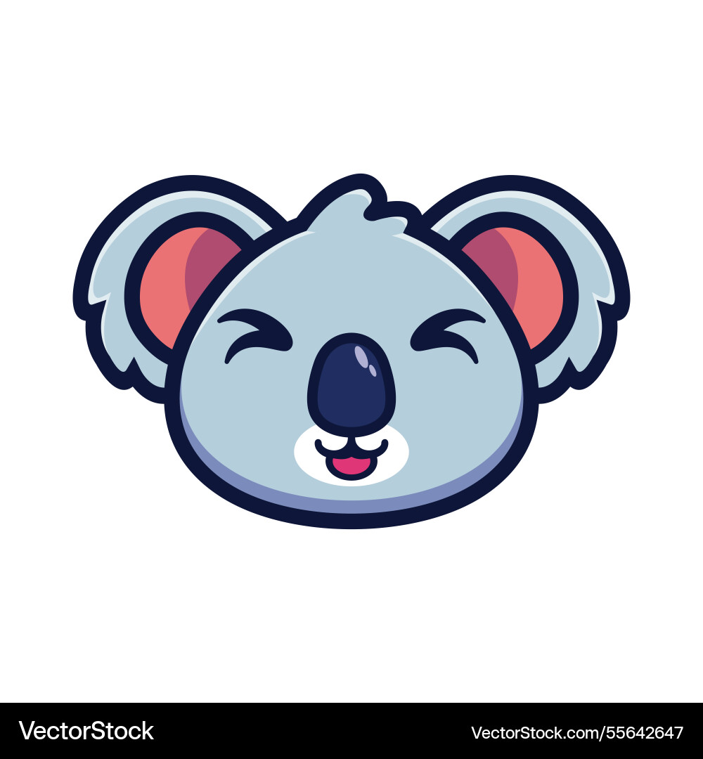 Koala head Royalty Free Vector Image - VectorStock