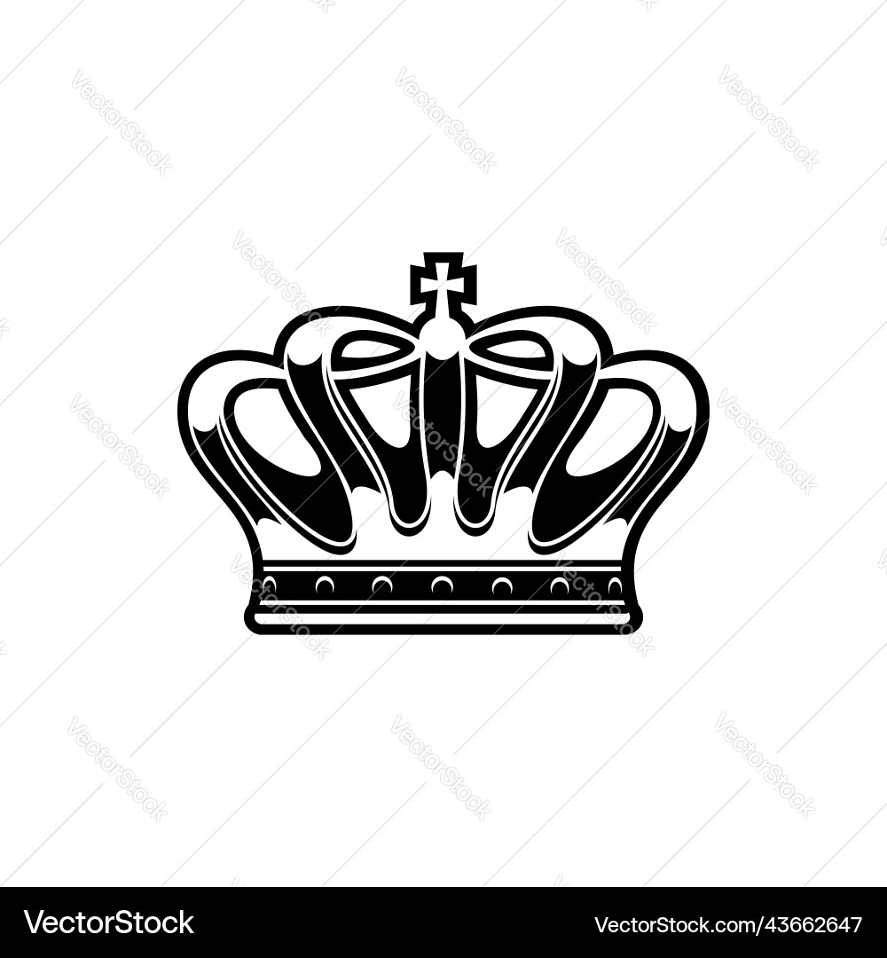Luxury crown isolated royal king monarch corona Vector Image
