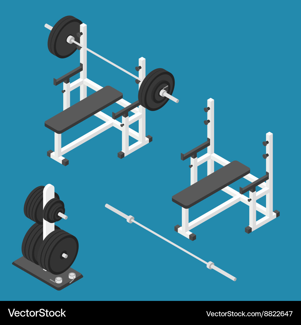 Press bench stand Royalty Free Vector Image - VectorStock