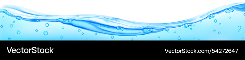 Translucent water wave with air bubbles Royalty Free Vector