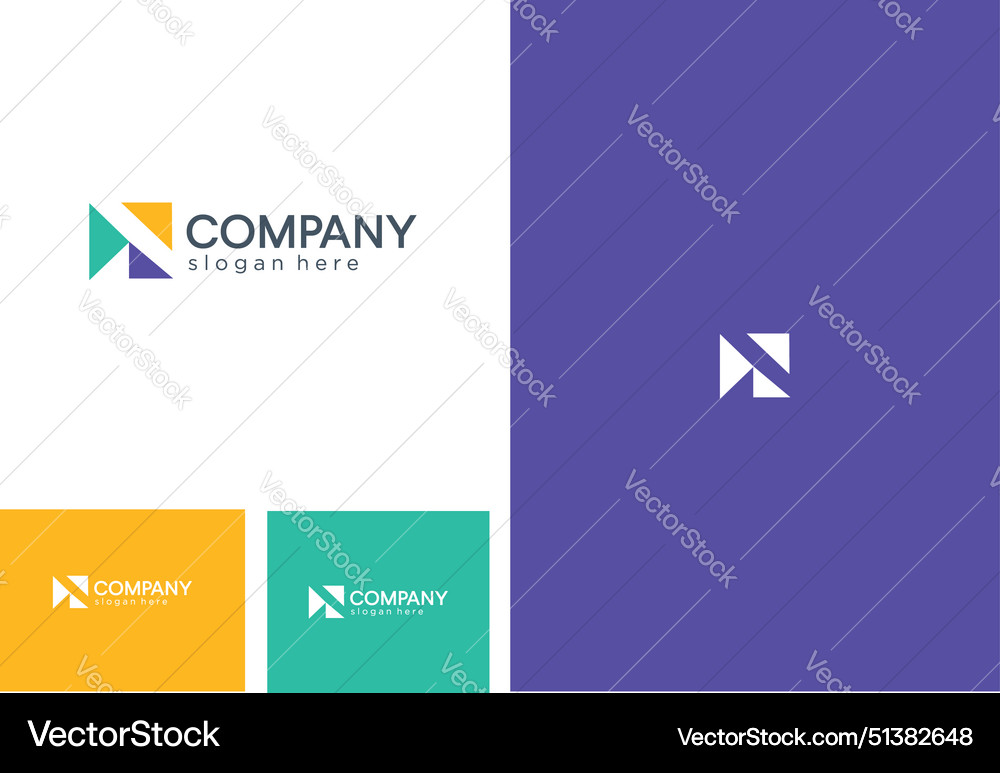 Abstract geometric square letter k logo colorful Vector Image