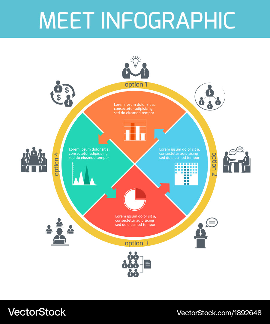 Business meeting infographics Royalty Free Vector Image