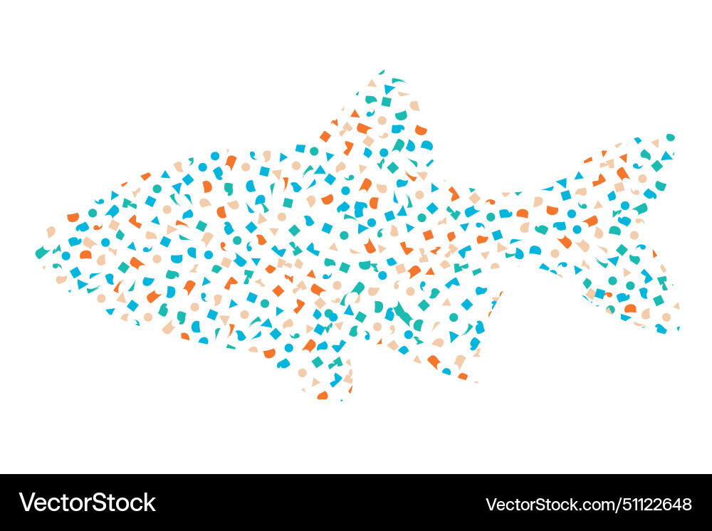 Concept of microplastic in oceans Royalty Free Vector Image