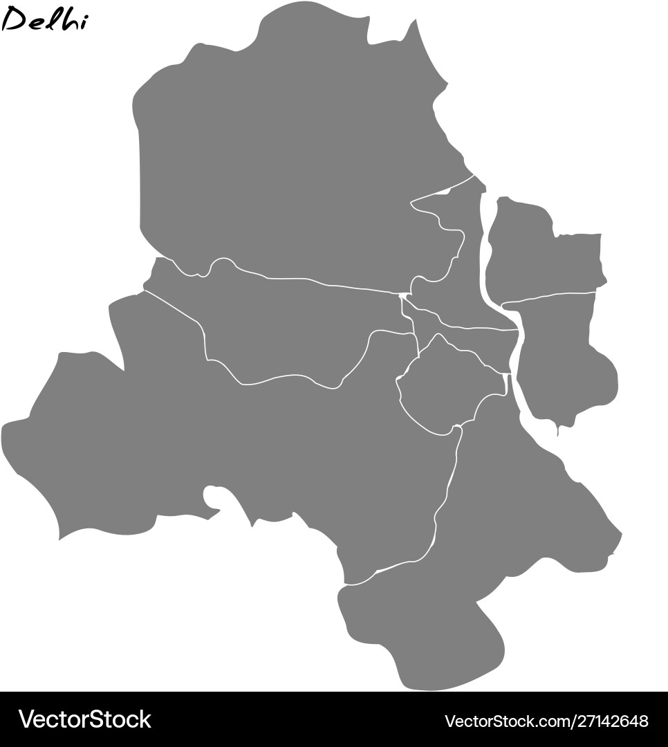 Delhi City Map Royalty Free Vector Image - VectorStock