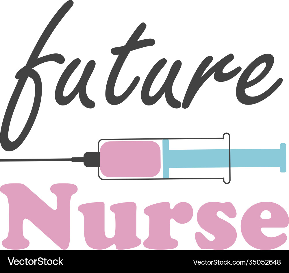 Future nurse on white background Royalty Free Vector Image
