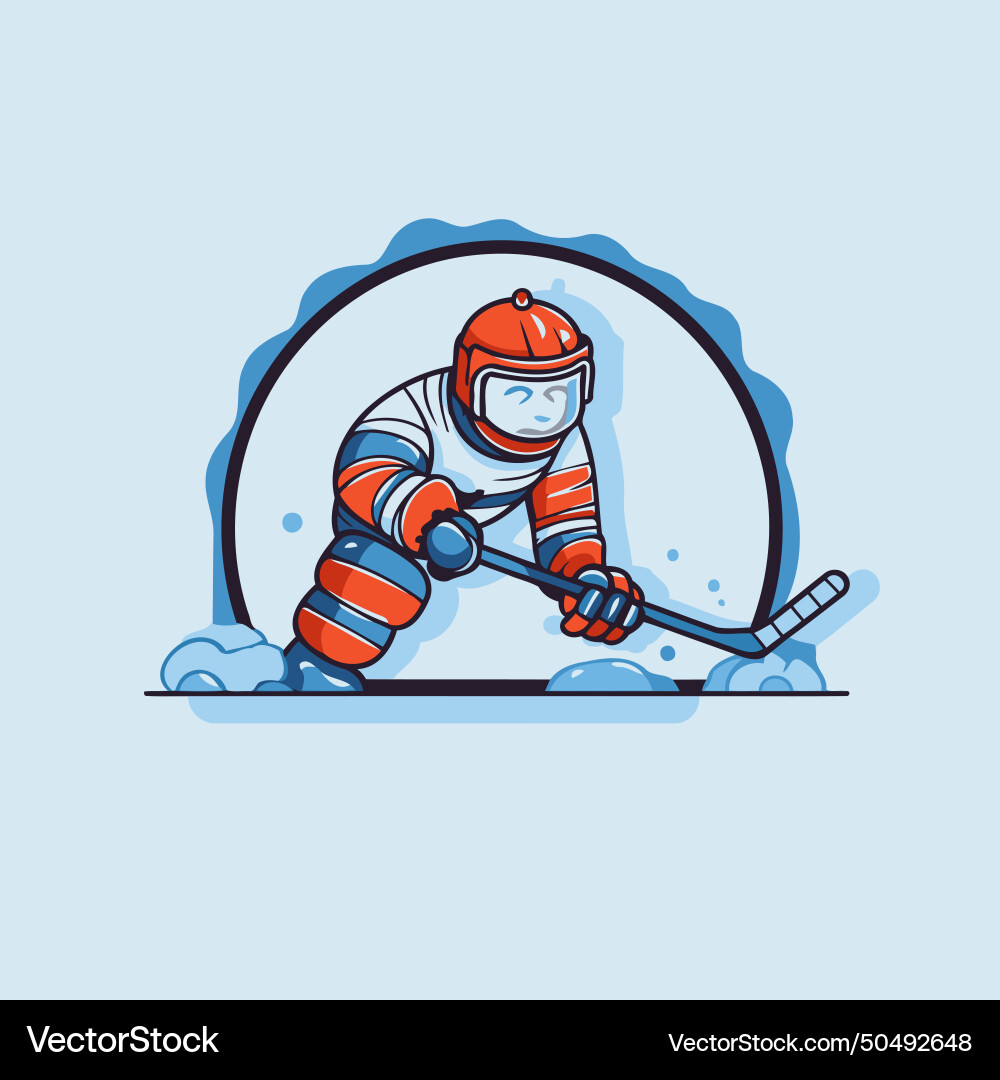Ice hockey player Royalty Free Vector Image - VectorStock