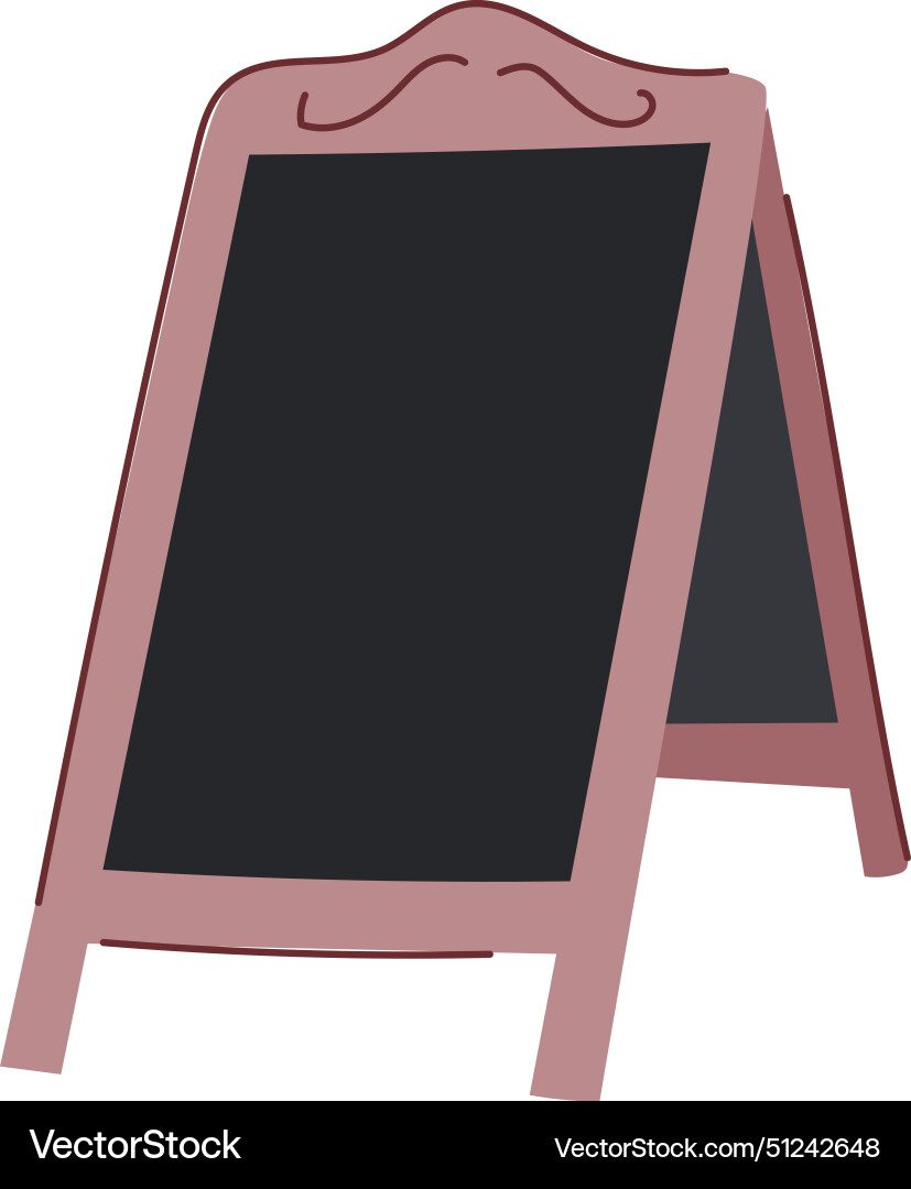 Menu outdoor chalkboard cartoon Royalty Free Vector Image