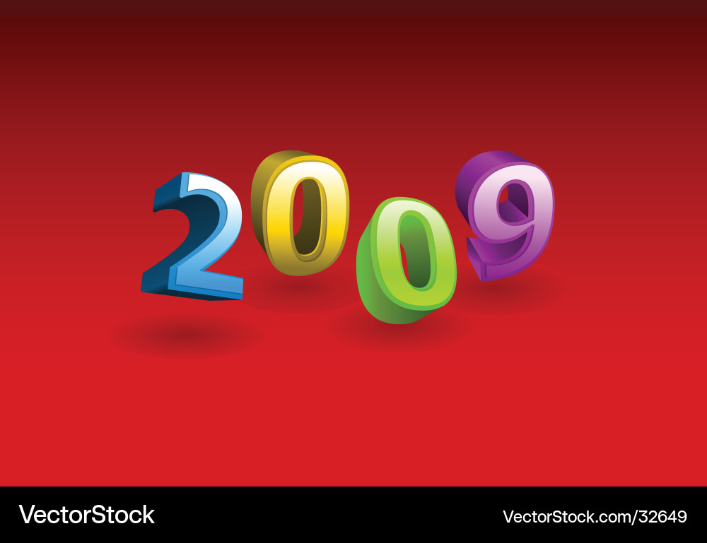 2009 year Royalty Free Vector Image - VectorStock