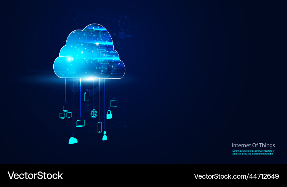 Abstract cloud technology with big data – Royalty-Free Vector | VectorStock