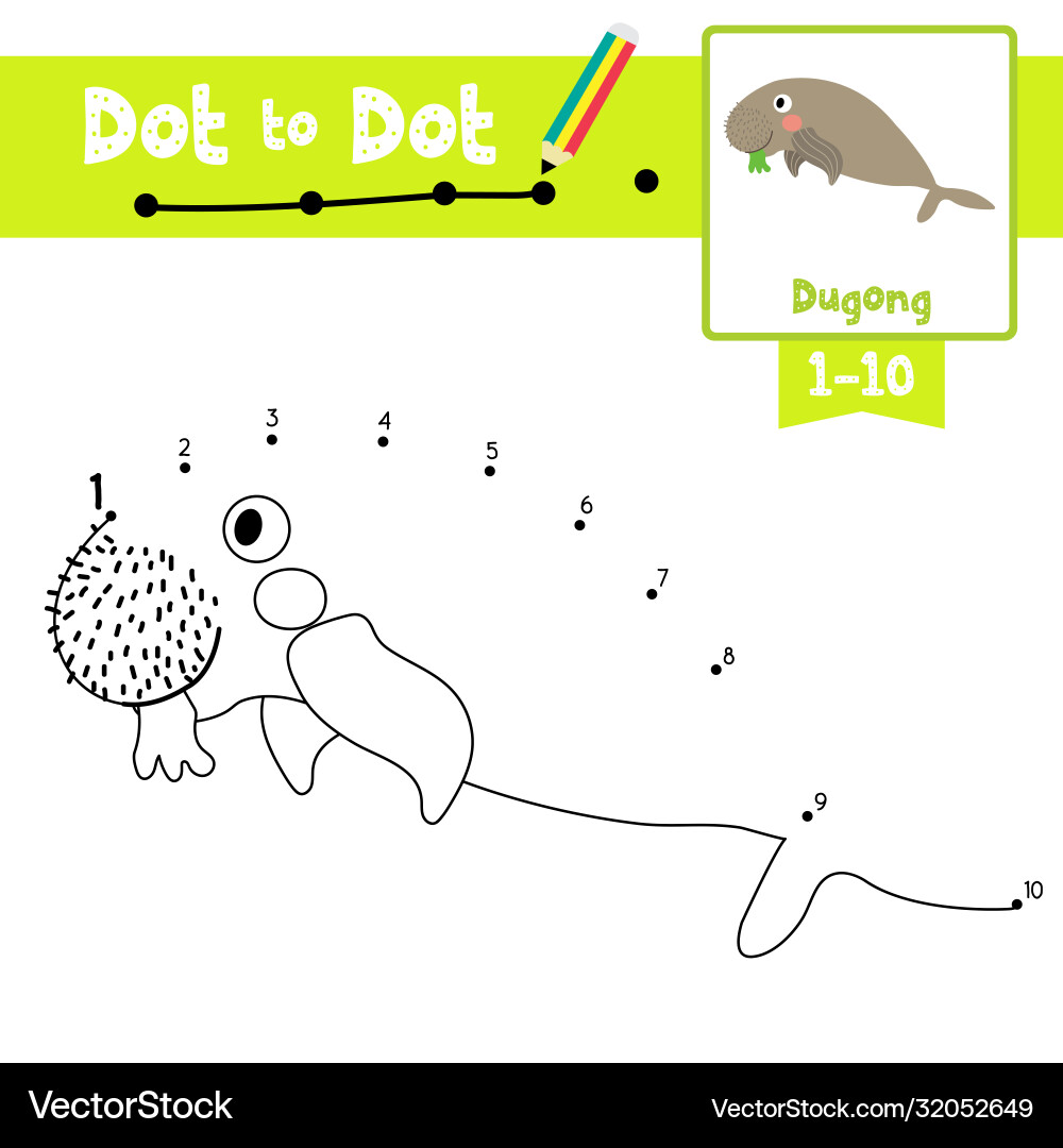 Dot to educational game and coloring book Vector Image