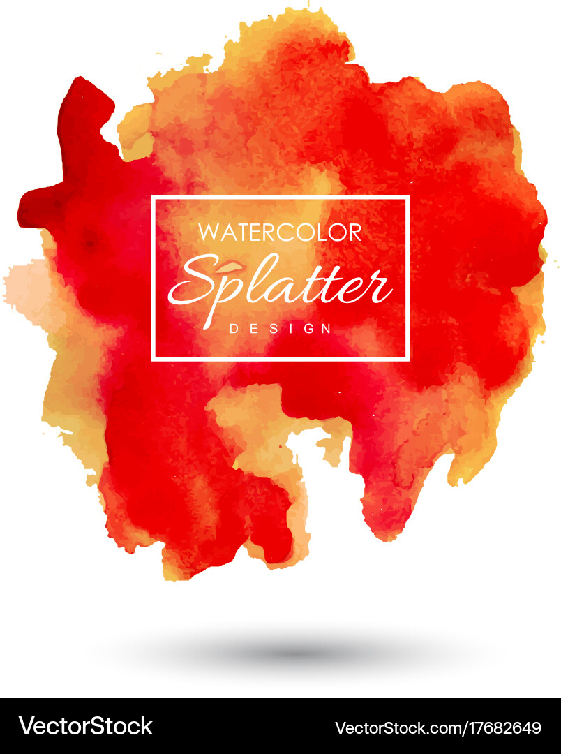 Hand drawn watercolor splatter designs Royalty Free Vector