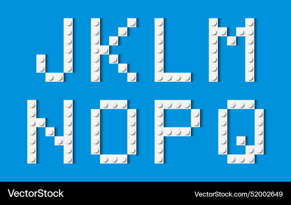 Letters of the alphabet composed white plastic Vector Image