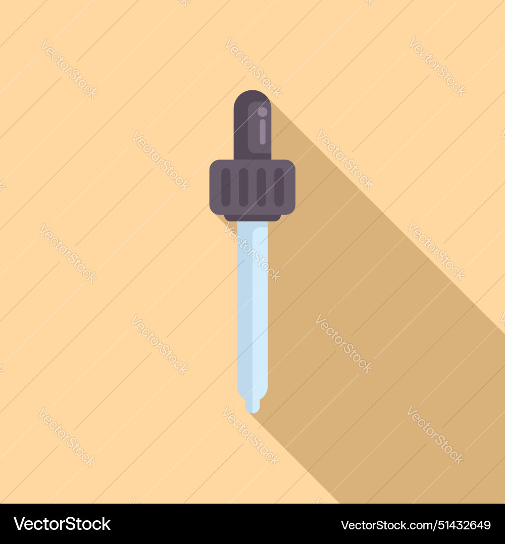 Minimalistic icon of a laboratory dropper Vector Image