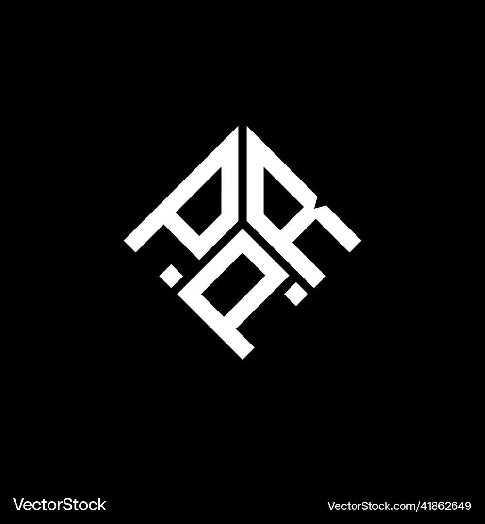 Prp letter logo design on black background Vector Image