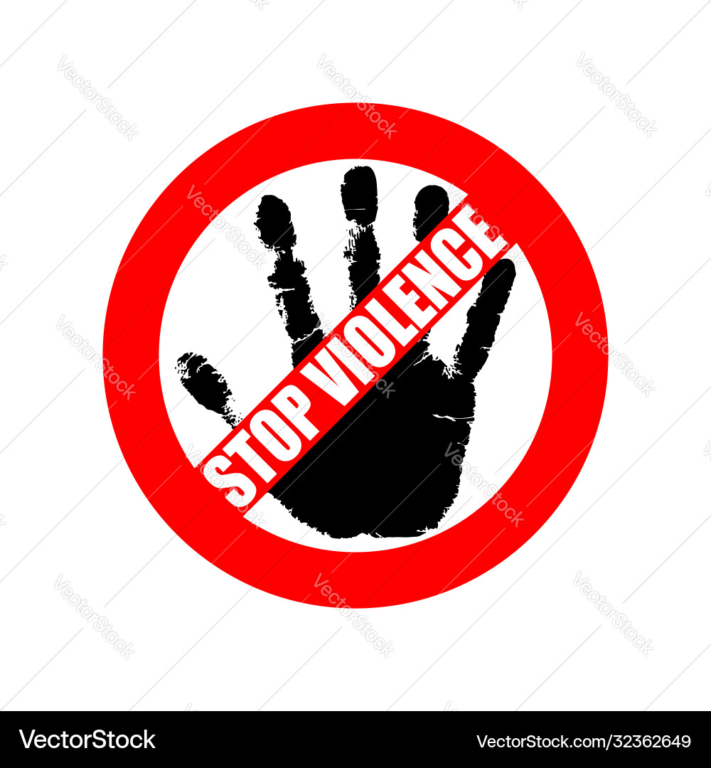 Stop violence 3 Royalty Free Vector Image - VectorStock
