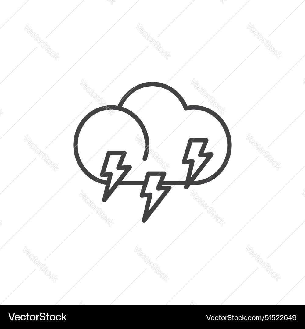 Thunderstorm icon Royalty Free Vector Image - VectorStock