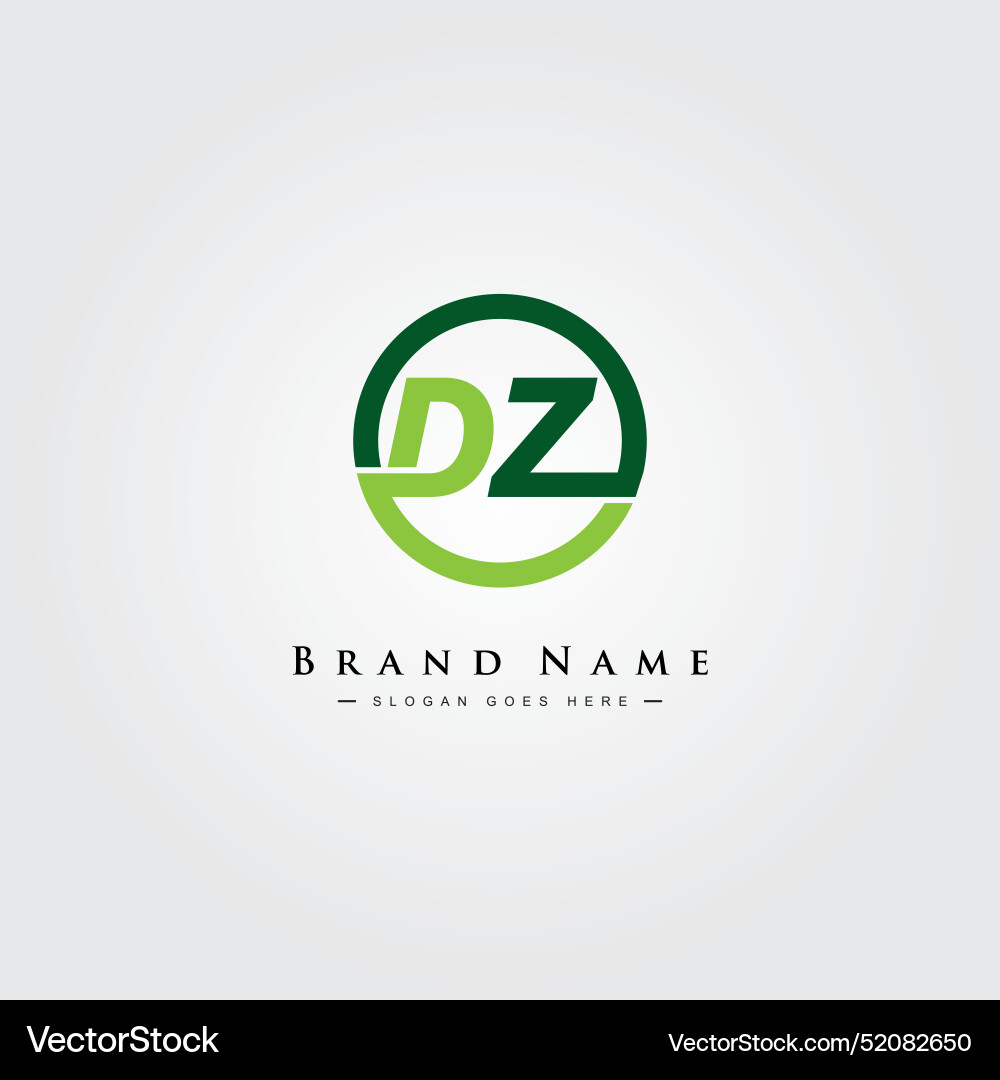 Abstract letter dz logo - initial monogram Vector Image