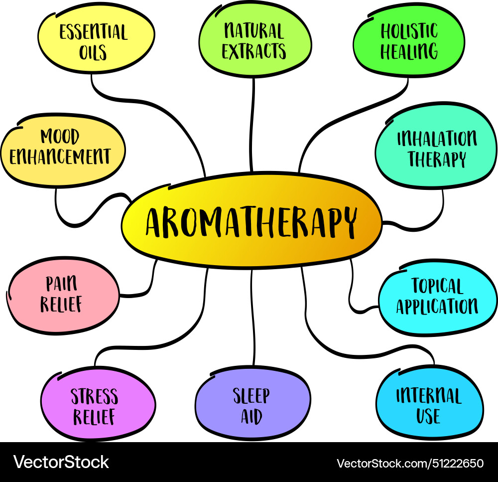 Aromatherapy with essential oils and its Vector Image