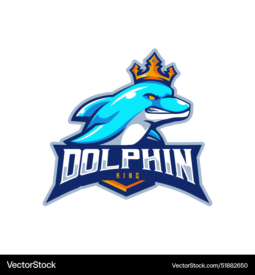 King dolphin Royalty Free Vector Image - VectorStock