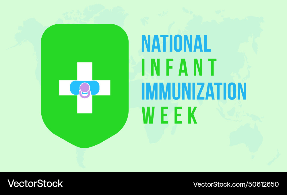 National infant immunization week observed every Vector Image