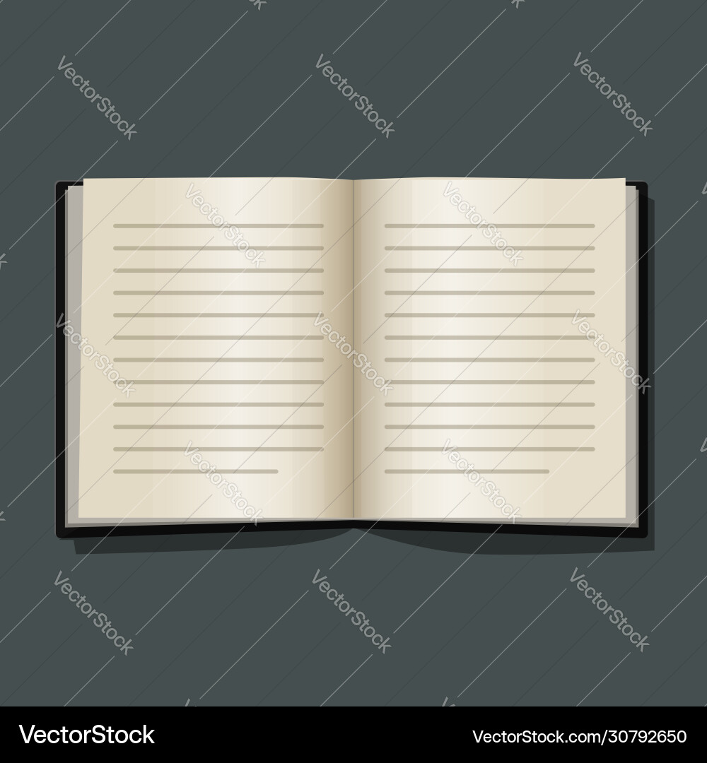 Open Book Pages - White Paper Royalty Free Vector Image