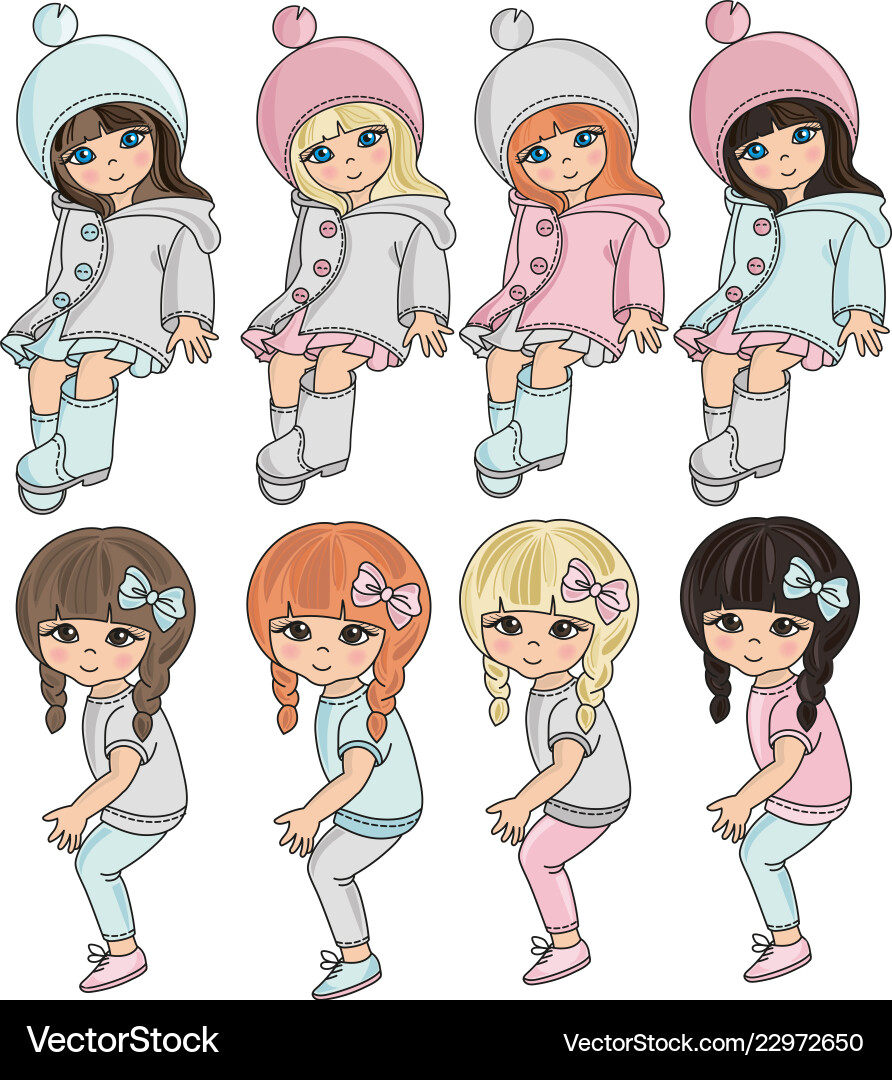 School children color Royalty Free Vector Image