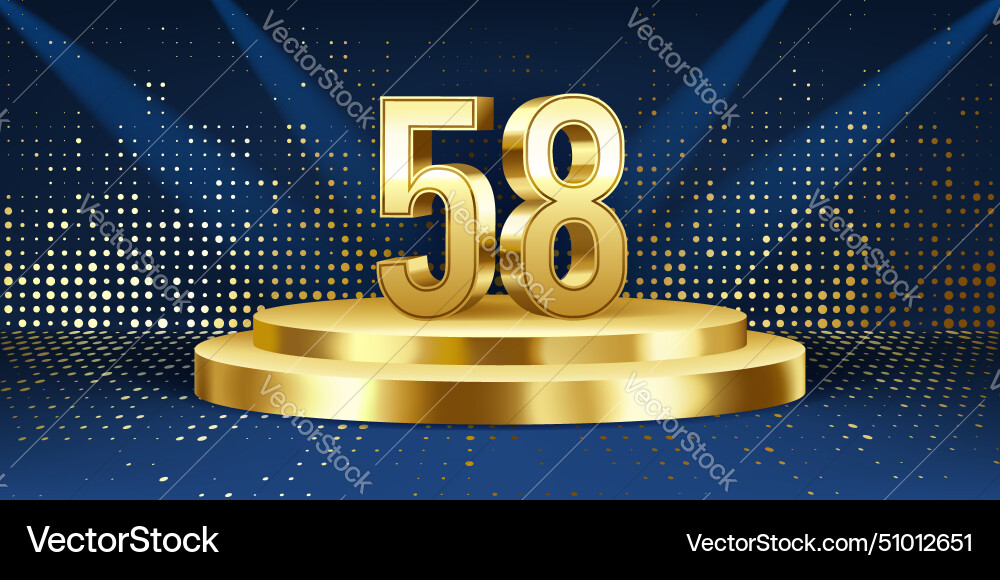 58th year anniversary background Royalty Free Vector Image