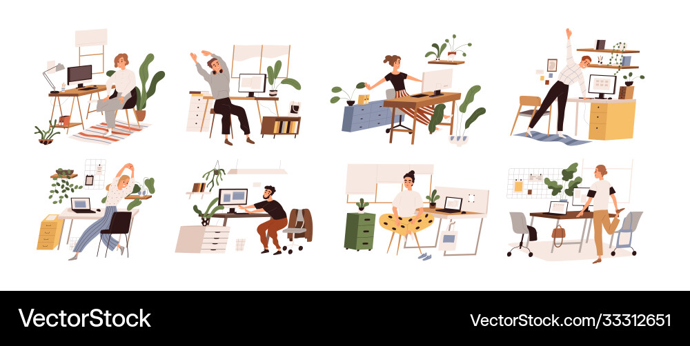 Desk Exercise Vector Images (over 1,800)